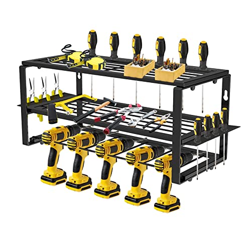 VEMEVINI Power Tool Organizers and Storage, Cordless Drill Storage Wall Mount, Garage Tool Organizer Applicable To Storage Rack for Handhold Power Tools at Home, Warehouse