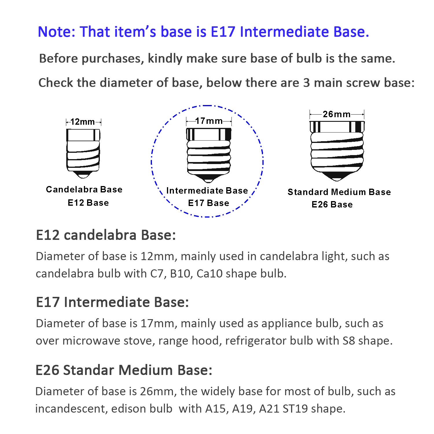 LED Microwave Refrigerator Range Hood Over Stove Appliance Replacement 8206232A E17 Intermediate Base 40W Incandescent Light Bulb 120V 3W 360lm dimmable warmwhite 3000K Pack of 4¡
