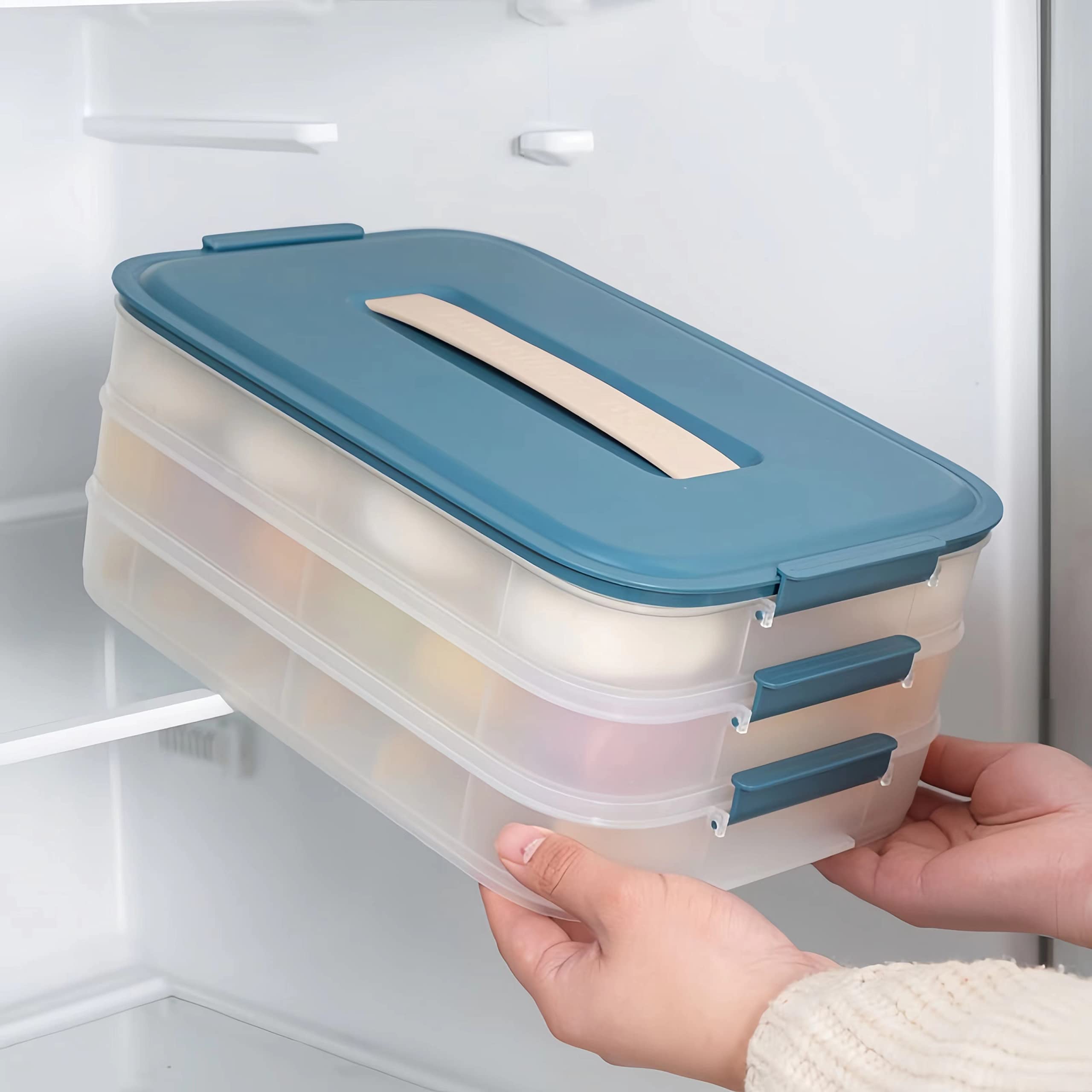 Plastic Bacon keeper with Lids Airtight, Deli Meat Cold Cuts Cheese Saver Food Storage Containers for Refrigerators, Freezer,Shallow Low Profile Christmas Cookie Holder