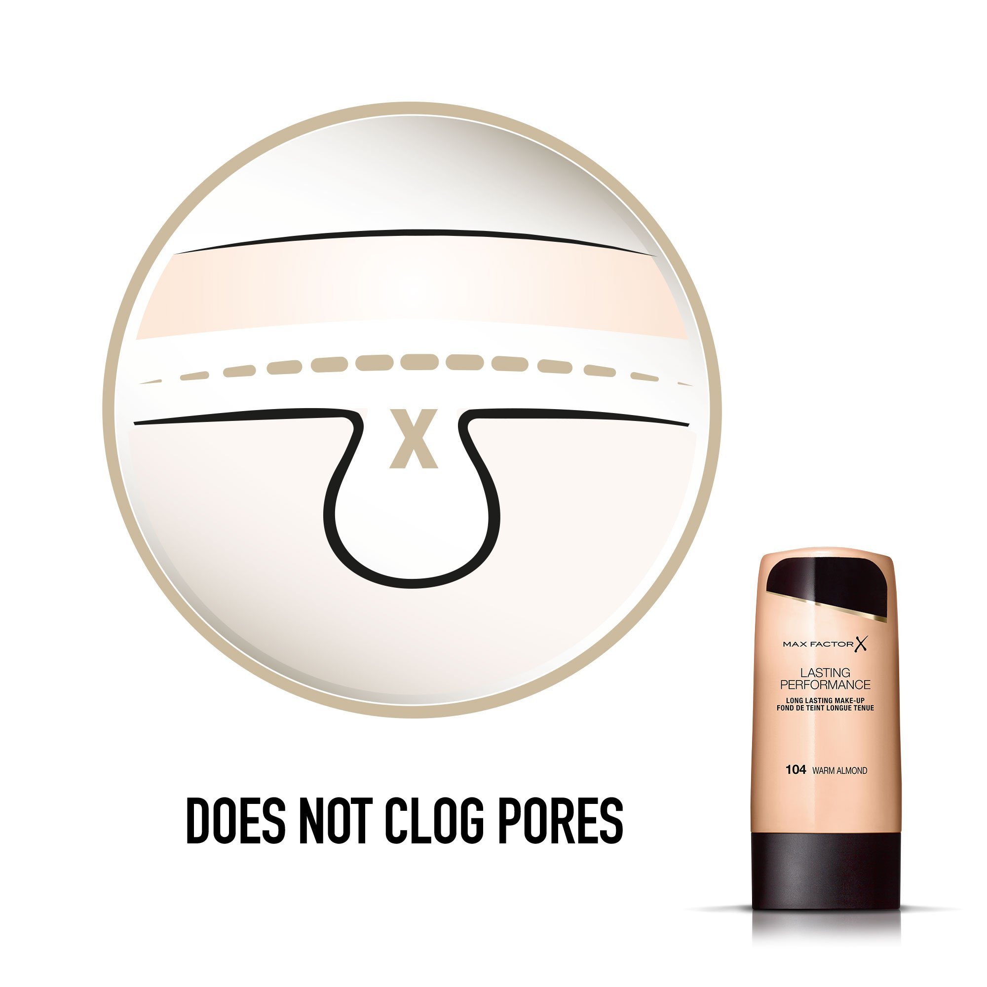 Lasting Performance Touch-Proof Foundation by Max Factor 104 Warm Almond