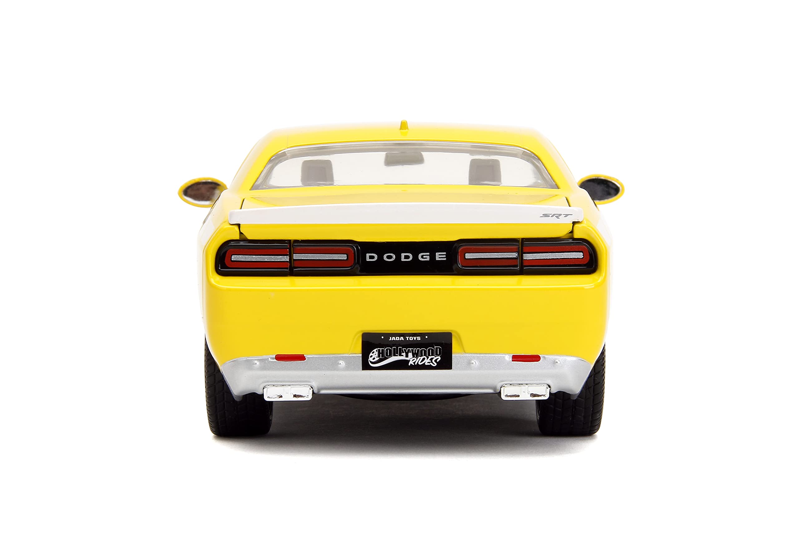 Power Rangers 1:24 2015 Dodge Challenger SRT Hellcat Die-Cast Car & 2.75" Yellow Ranger Figure, Toys for Kids and Adults