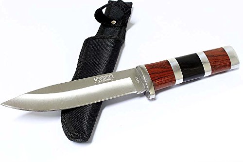 Lastworld 10" Defender Extreme Hunting Knife Stainless Steel Blade with Wood Handle