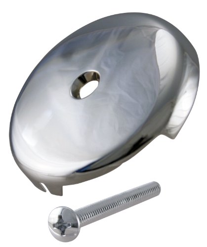 Westbrass 740Z-CP 3-1/8" One Bathtub Overflow Faceplate and Screw, 1-hole/ 1-Pack, Polished Chrome