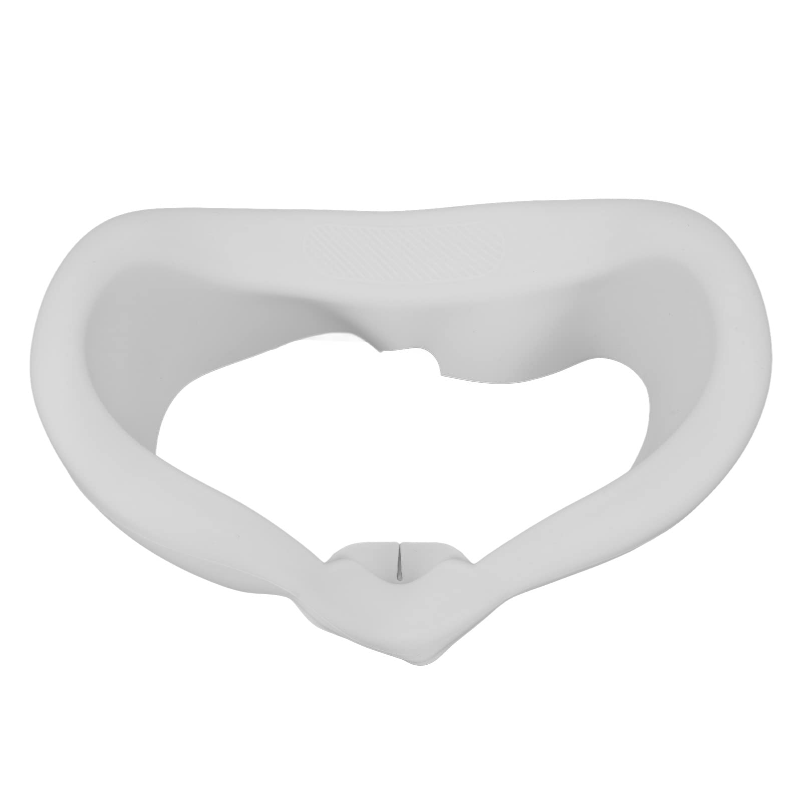 Silicone VR Face Cushion, Silicone VR Face Pad Comfortable Perfectly Fit Light Blocker Washable Sweat Proof for Gaming (White)