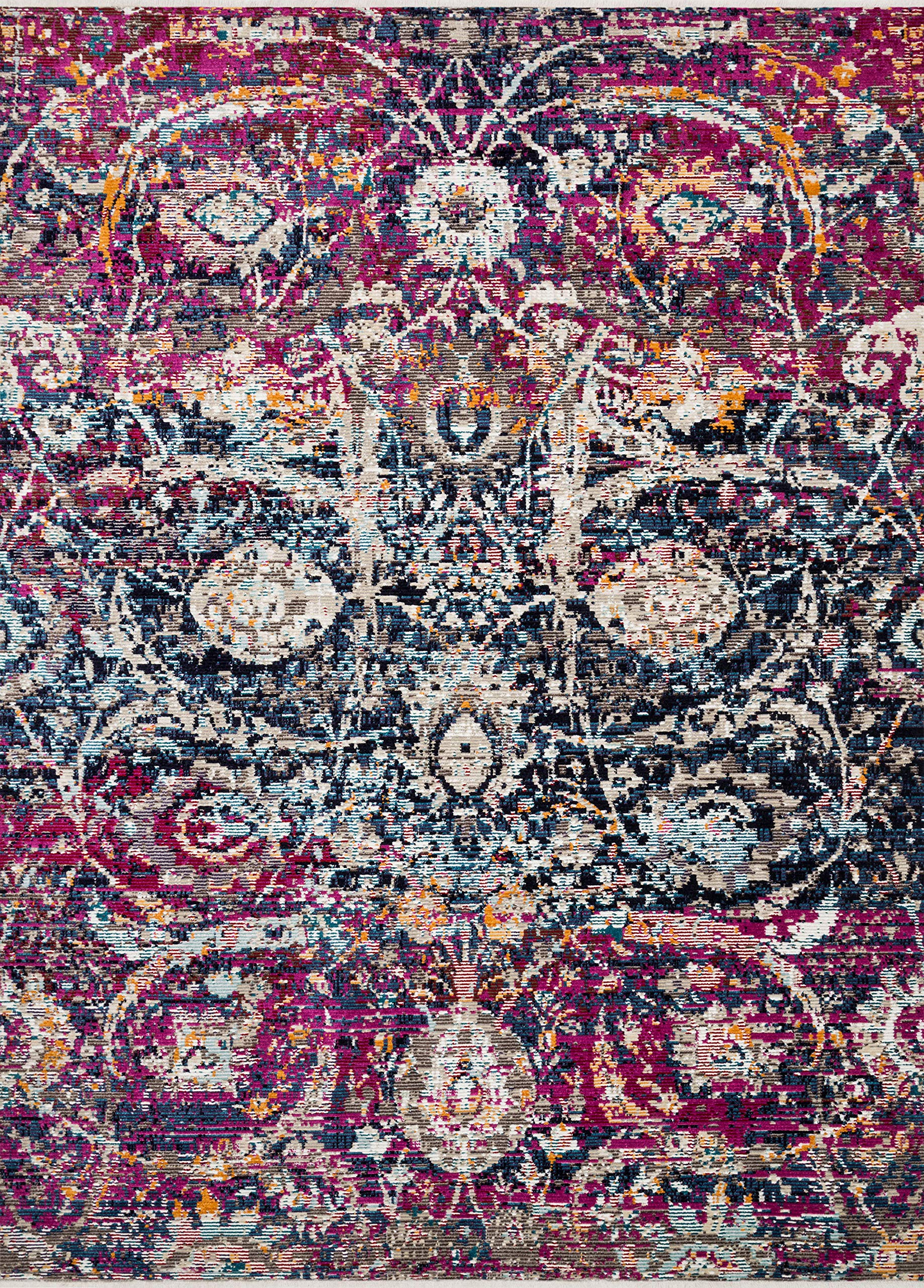 Loloi Silvia X Justina Blakeney Collection Area Rug, 6' x 8'8", Stone/Teal