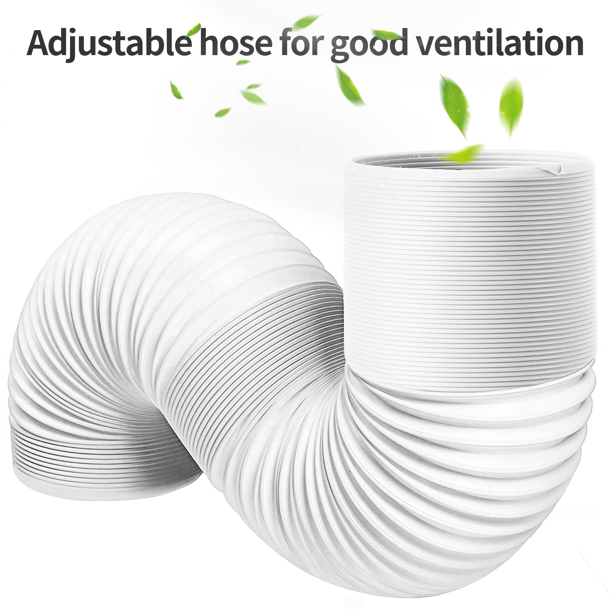 Portable Air Conditioner Exhaust Hose - 5.9 Inch Diameter, 78 Inch Length, Anti-Clockwise Thread