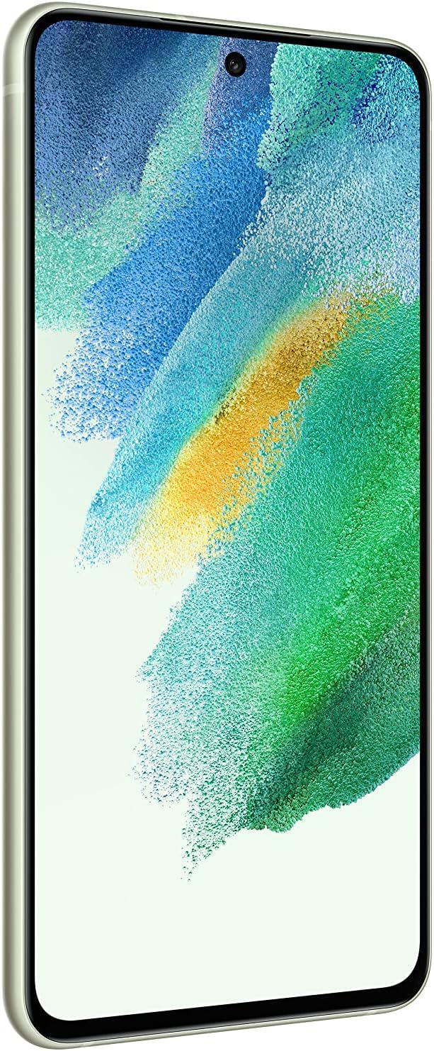 SAMSUNG Galaxy S21 FE G9900 5G 256GB 8GB RAM Factory Unlocked (GSM Only | No CDMA - not Compatible with Verizon/Sprint) International Version | Bundle w/Wireless Charger – Olive