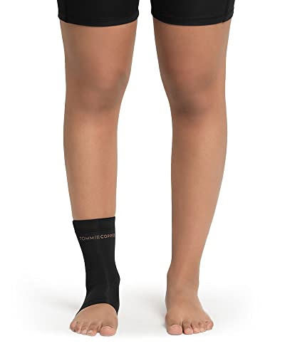 Tommie Copper Core Compression Ankle Sleeve, Unisex, Men & Women, Breathable Support Sleeve for Everyday Joint & Muscle Support - Black, Large