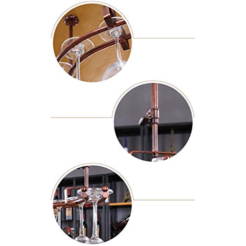 Wine Racks Metal Plug-in Wine Rack Creative Wrought Iron Wine Rack Hanging Wine Rack Wine Rack Goblet Holder Glassware Rack Cup Holder (Color : C1, Size : 82 * 23cm)