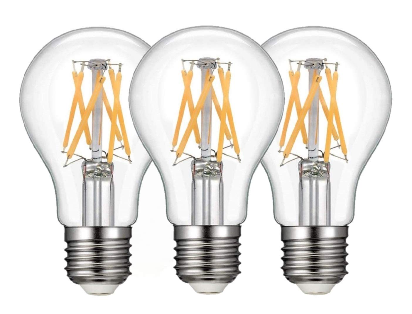 LEESANRAN 12V 24V 36V Vintage Edison Light Bulbs Low Voltage 3pack Warm 2700K 4Watt LED Filament A19 Light Bulb E26 Medium Base Lamp 40 watt Equivalent Marine Boat Solar Retro Edison Battery Lighting