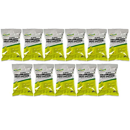 RESCUE! Yellowjacket Attractant Cartridge (10 Week Supply) – for RESCUE! Reusable Yellowjacket Traps - (11 Pack)