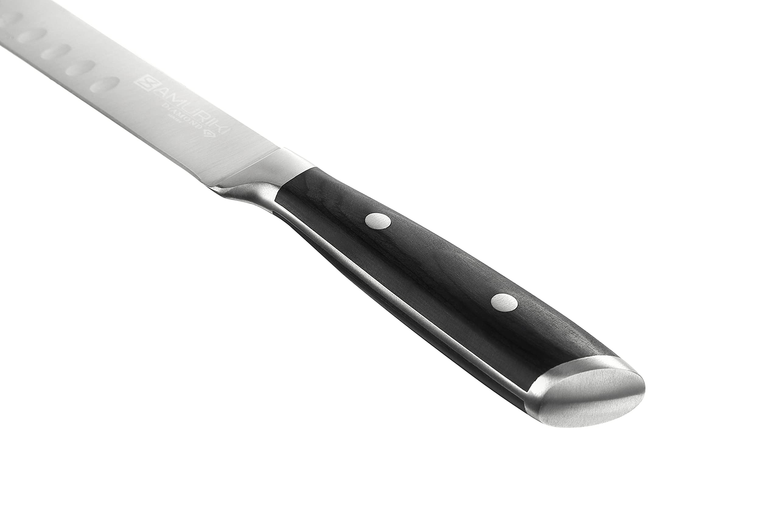 SAMURIKI Brisket Knife - Ultimate 12-inch Carving Knife, Slicing Knife with Granton Edge Designed for Briskets, Roasts, Meat, BBQ, etc. (Slicing Knife 12")