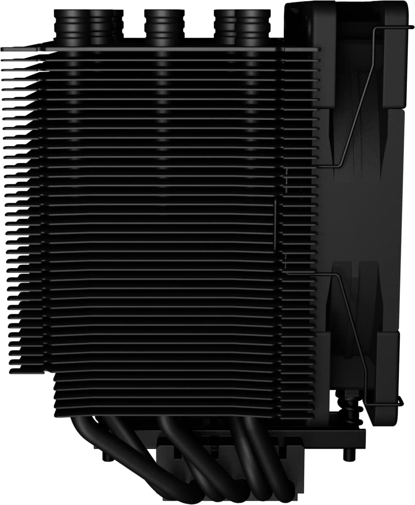 Scythe Mugen 5 Rev.C CPU Air Cooler, 120mm Single Tower, Black Edition LGA1700 AM5- Kaze Flex Black 120mm PWM Fan Bundle - Dual Fans Edition
