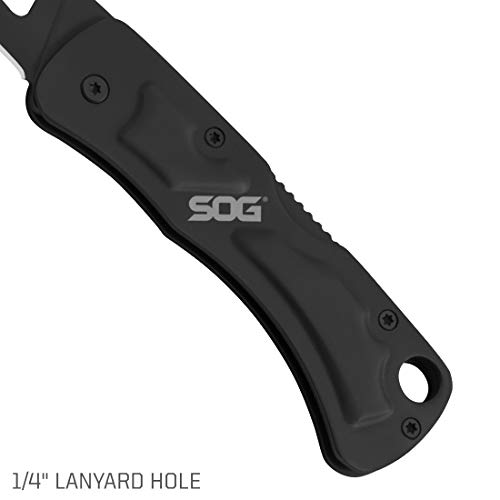 SOG Folding Knife Small Knife โ Centi II EDC Pocket Knife for Men Women w/ 2.1 Inch Small Knife Blades EDC Keychain Knife Set (CE1012-CP), Black