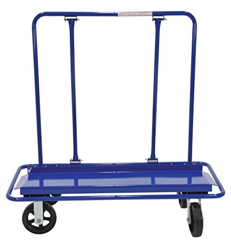 Vestil PRCT-S-MR Steel Drywall and Panel Cart with Rubber Caster, 3000 lbs Load Capacity, 48" Height, 48" Length x 23" Width