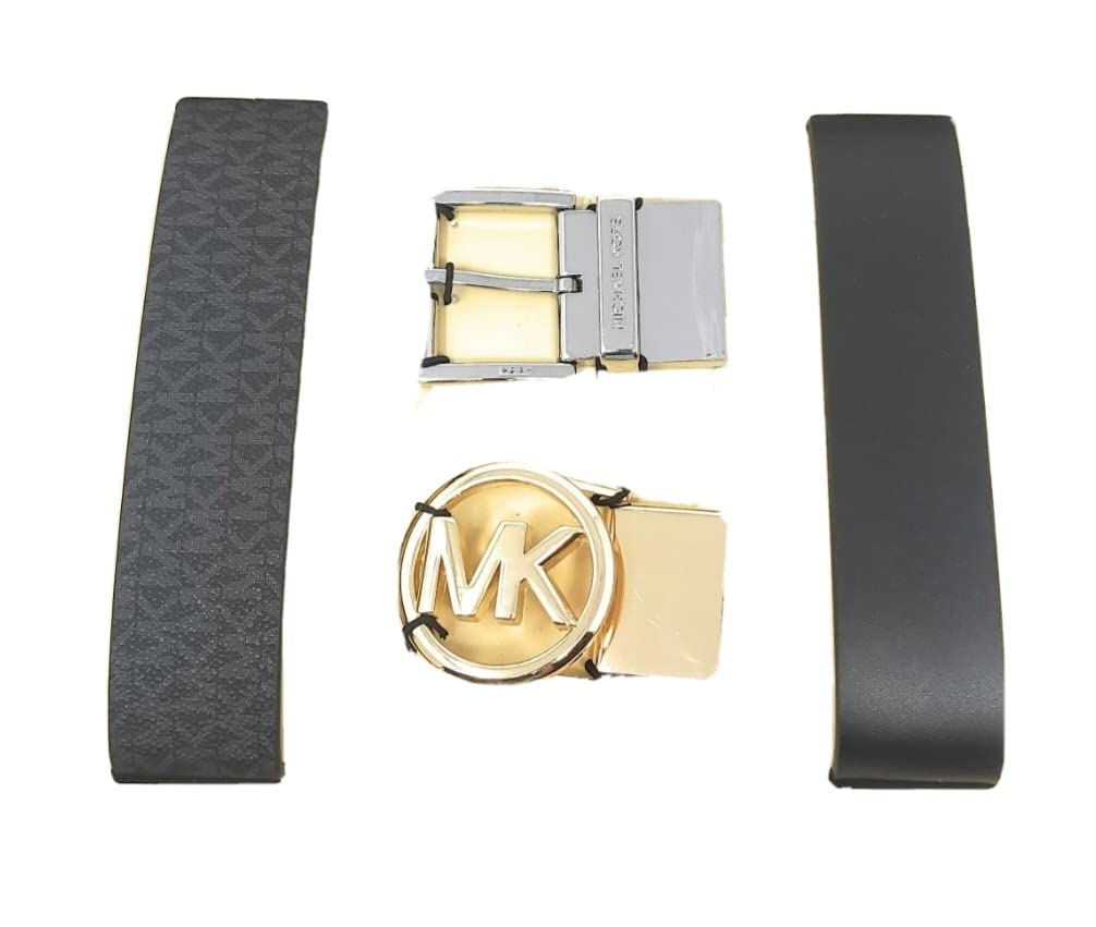 Michael Kors Women's 4 in 1 Leather Belt Gift Set, Black