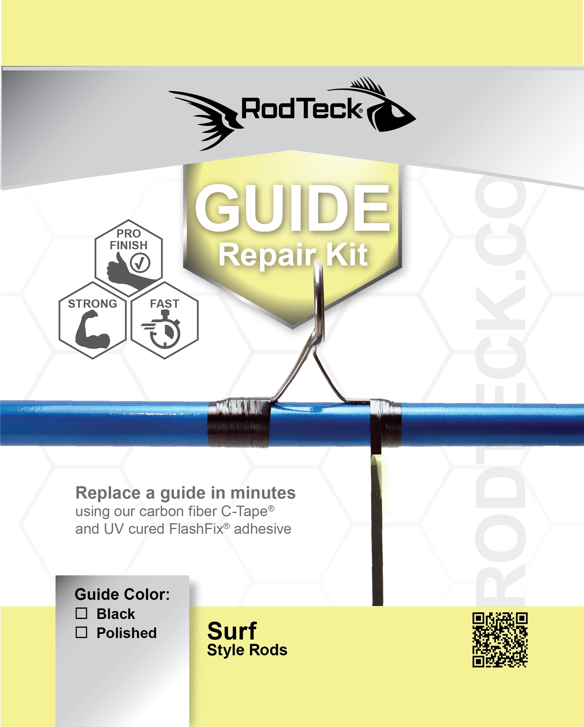 RodTeck Guide Repair Kit | Freshwater & Inshore Baitcasting | Complete Fishing Rod Repair Kit