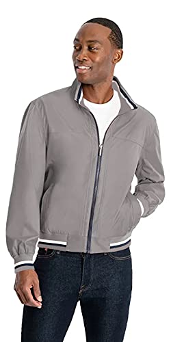 LONDON FOG Men's Stretch Golf Jacket, Light Grey, Large