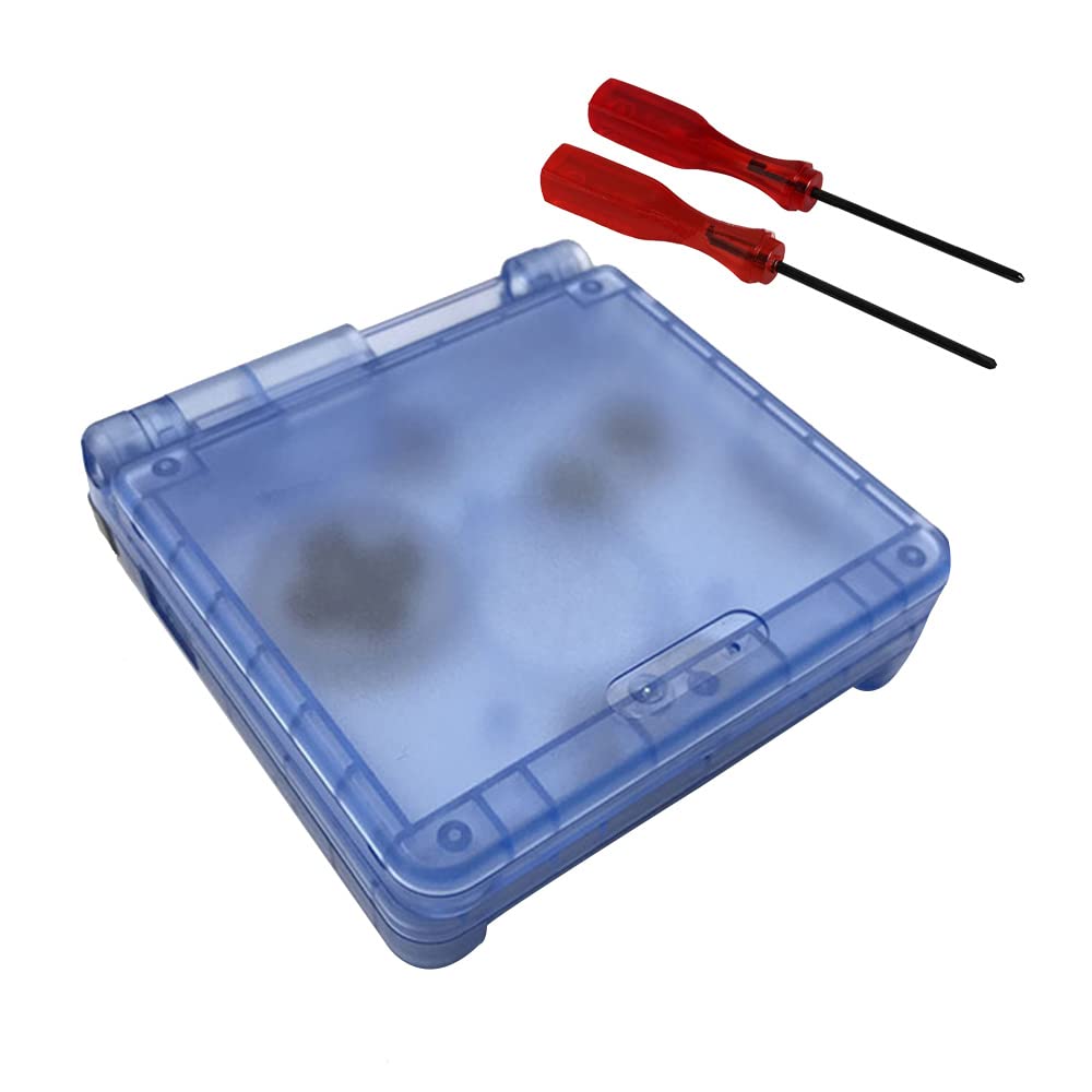 Replacement Clear Housing Shell Cover Protective Case for Gameboy Advance SP GBA SP Console Transparent Full Housing Case Cover (blue)