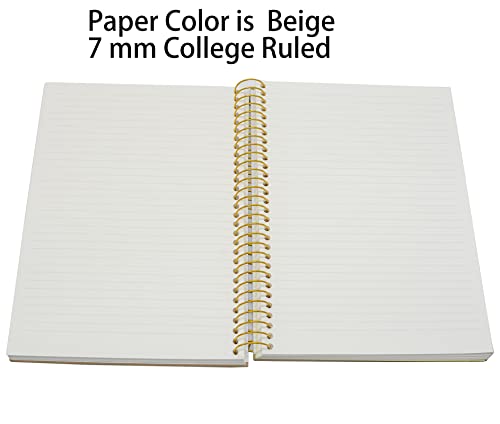 Yansanido Large Spiral Notebook, 5 Pcs B5 Thick Paper Hardcover 7mm College Ruled 5 Colors 150 Sheets -300 Pages Journals for Study, Work, Travel and Notes (5 Color)