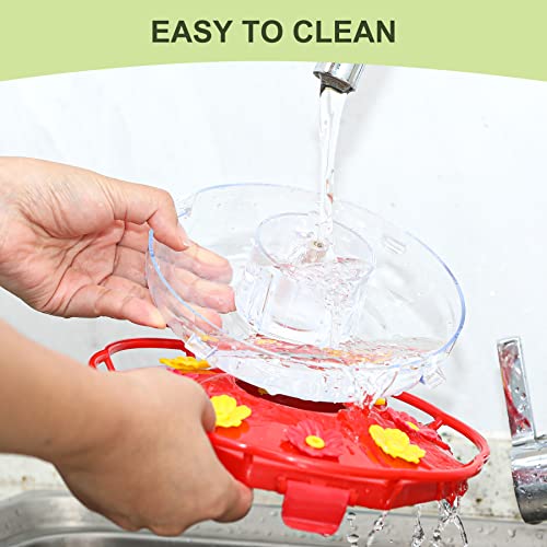 Rihogar Hummingbird Feeders for Outdoors Hanging, 2 Pack Hummingbird Feeder, Hummingbird Feeders for Outside, 8 Feeding Ports, Leak-Proof, Easy to Clean & Fill (14OZ)