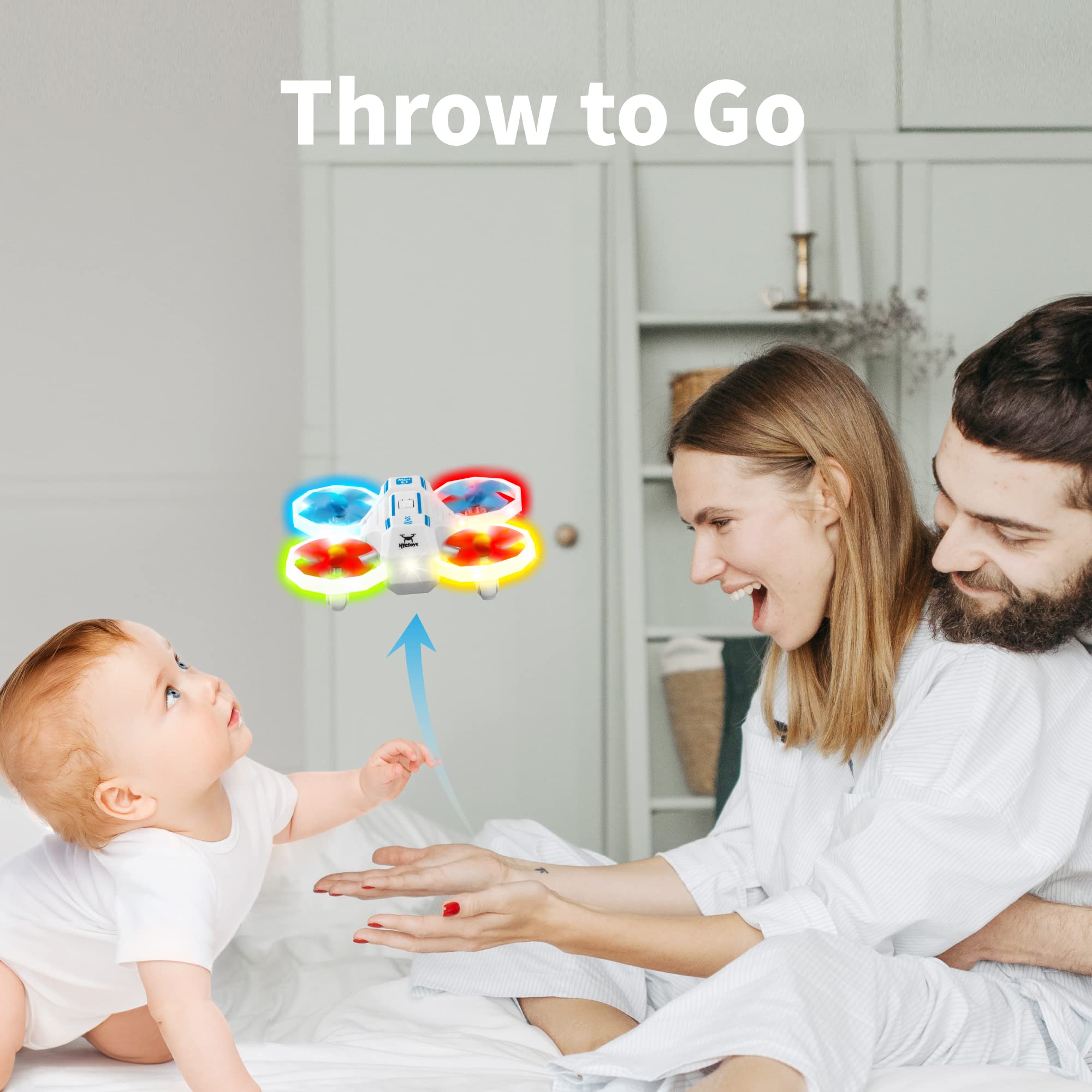HYG Toys Mini Drones for Kids, RC Drone with Turn Signal Light, Small RC Quadcopter for Beginners, 3D Flips, Headless Mode, and Multiple light modes
