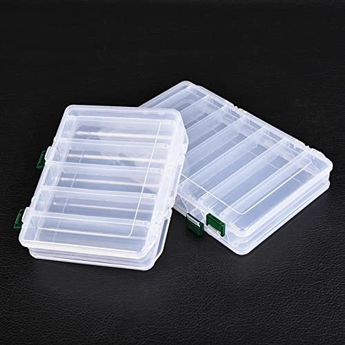 PP Double Sided Fishing Lure Tackle Tools Box Large Capacity Fishhooks Float Sinker Line Box Fishing Accessories