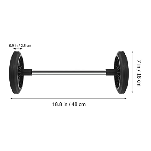 Yardwe Trash Can Wheels,1Set of Garbage Bin Wheels with Hollow Shaft arbage Bin Wheel Wastebasket Pulley Wheel Replacement Parts