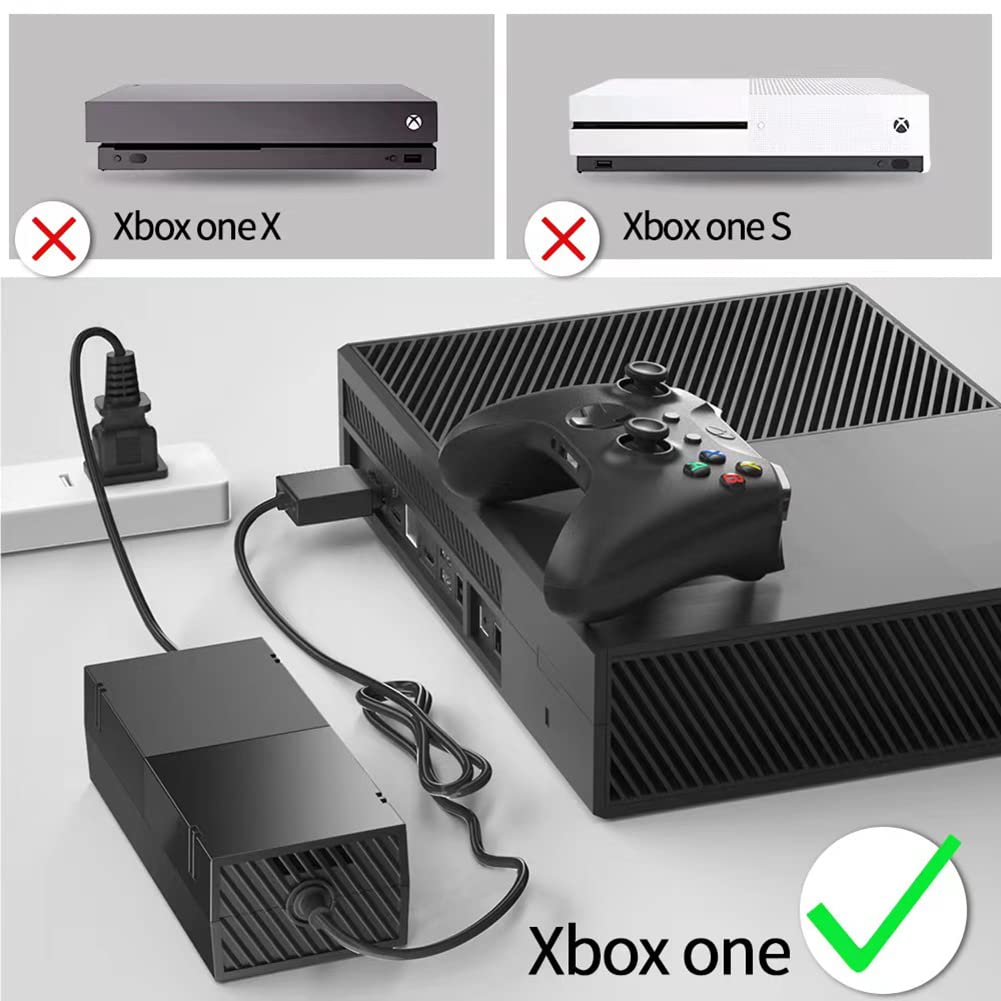 Mr.do Power Supply for Xbox One [Quiet Version], Xbox One Power Supply Brick AC Adapter Charger Replacement Kit with Power Cable 100-240V