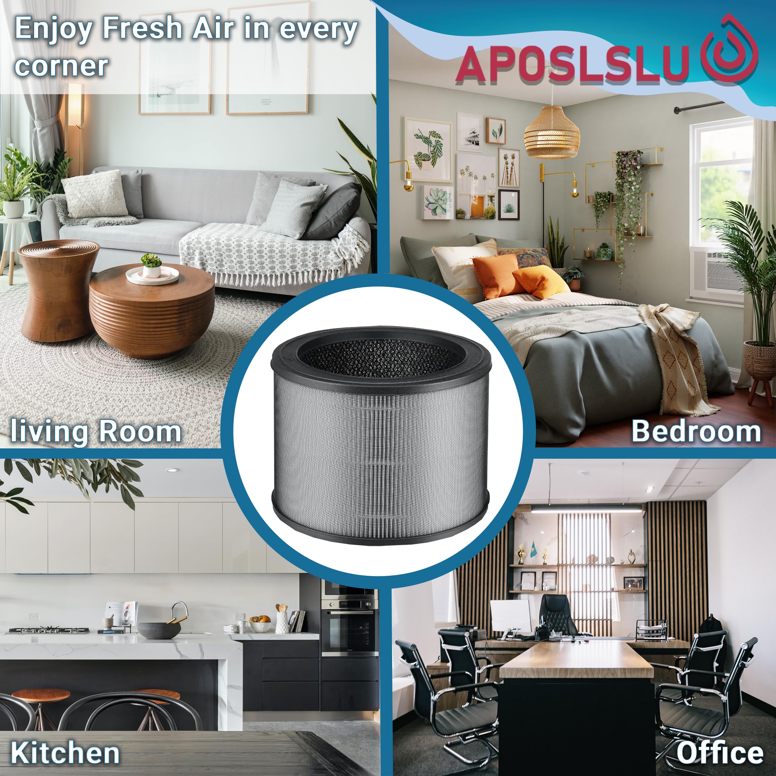 Replacement Filter Hepa O 1712-0100-00 (2 pack). Accessories Compatible With Winix A230 And Winix A231 Air Purifiers. APOSLSLU Freshness And Comfort in Your Home.
