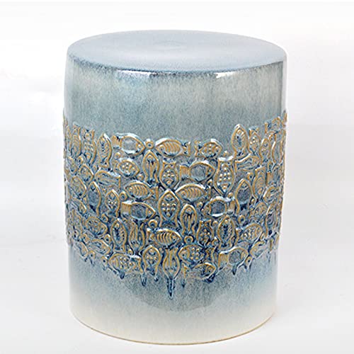 JCAKES Modern and Simple Ceramic Stools, Antique Ceramic Drum Stools with Furnishings, and Rich Stools Every Year. (Size : B)