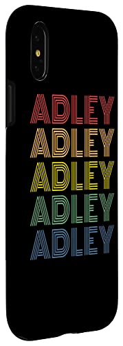 iPhone X/XS Womens Adley Wordmark Pattern Personalized Name Retro Case