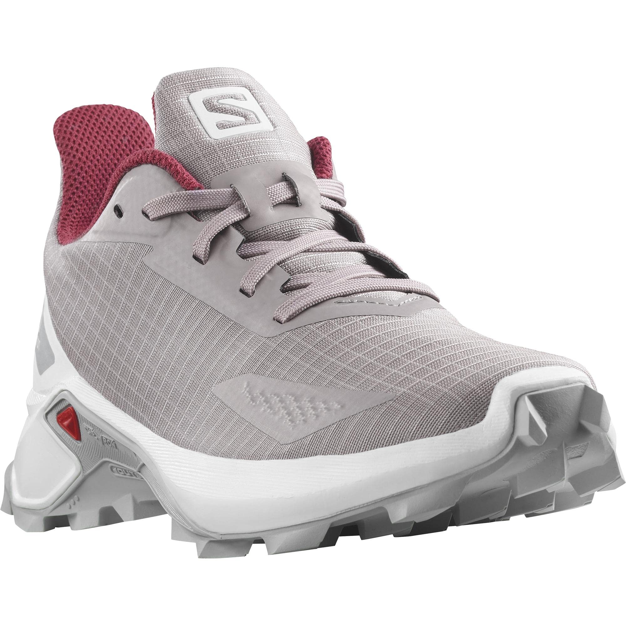 Salomon Alphacross Blast (Little Kid/Big Kid) Quail/White/Pearl Blue 6 Big Kid M