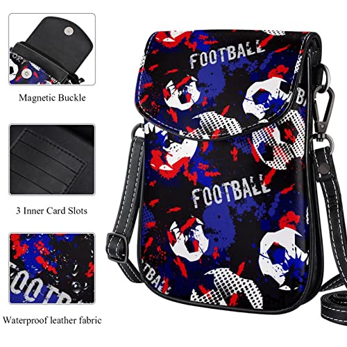 Small Crossbody Bag Football Cell Phone Purse Wallet