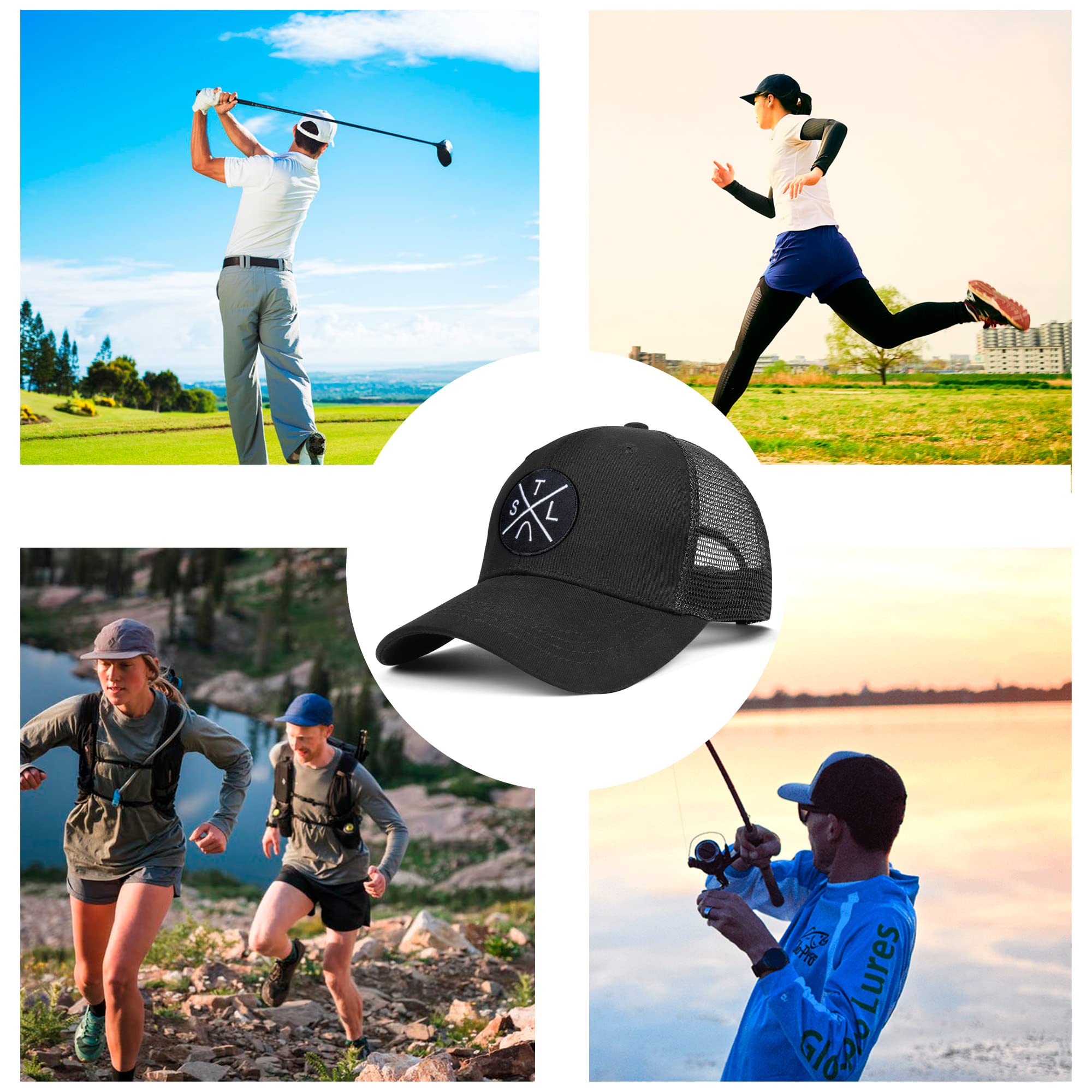 Nuyjimr St.Louis - STL Baseball Caps for Women Men Mesh Trucker Cap Adjustable Size Cool Ball, One Size
