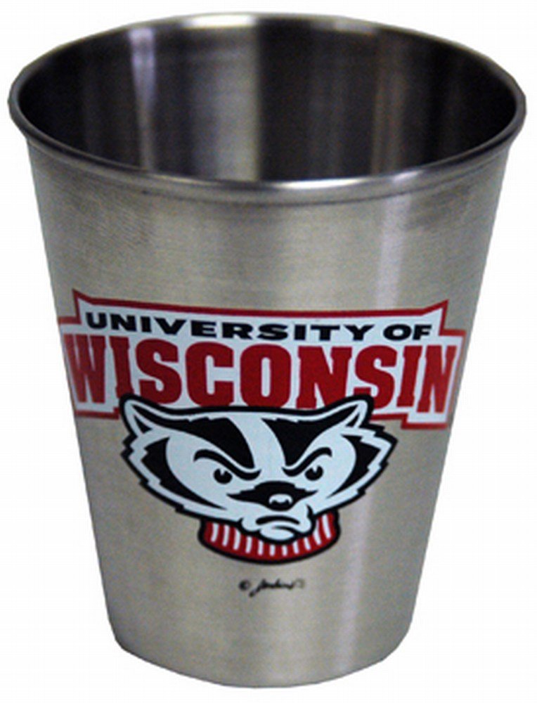 NCAA Wisconsin Badgers Shotglass Stainless Steel