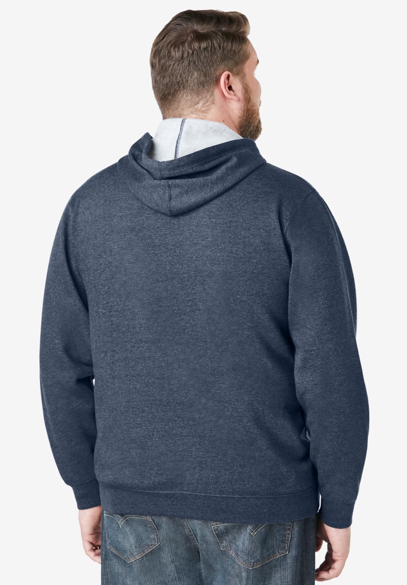 KingSize Men's Big & Tall Fleece Pullover Hoodie - 8XL, Deep Olive