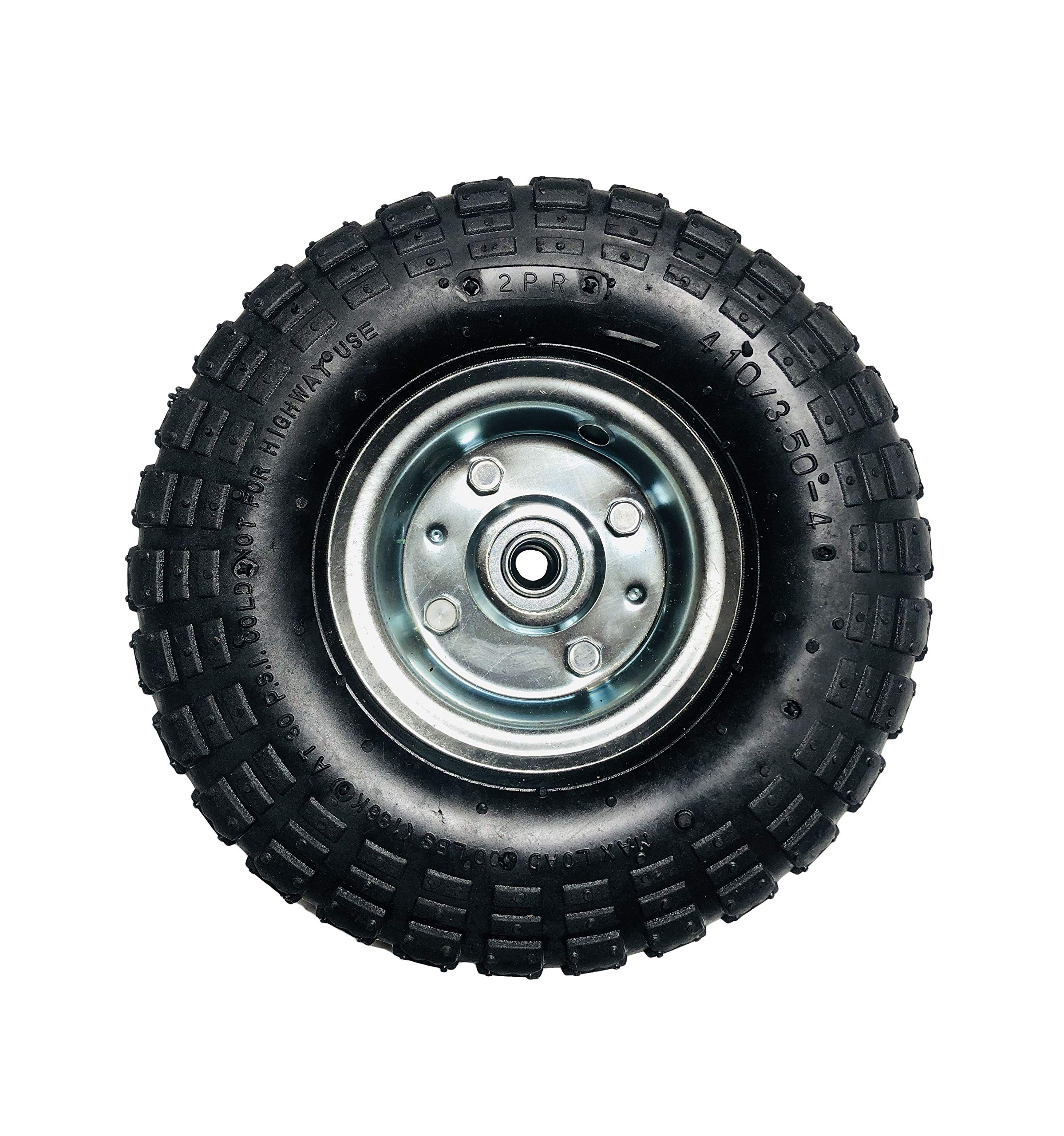 Replacement Hand Truck Tire and Cart Tire (Fits 5/8" Axle)