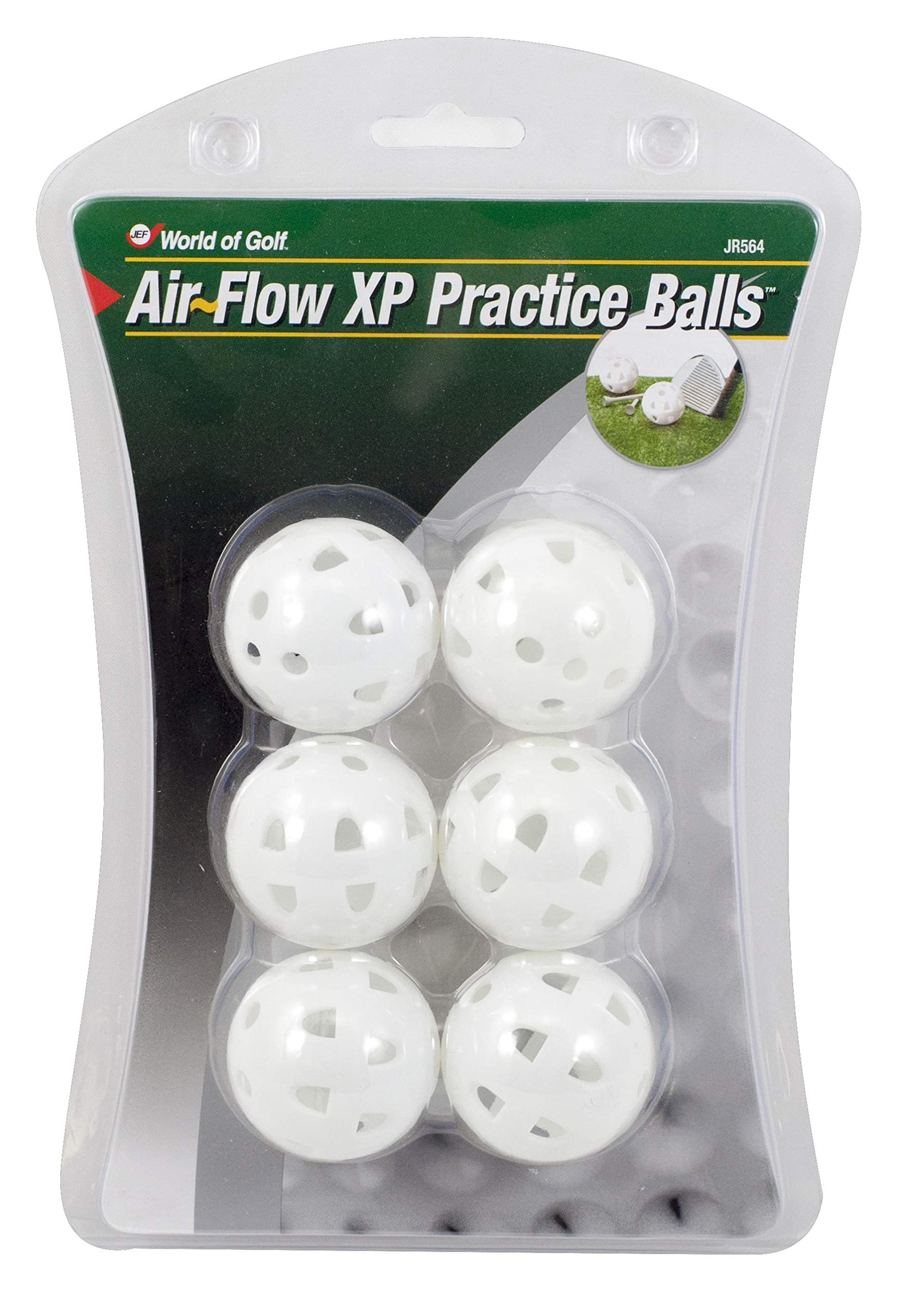 Jef World of Golf Gifts and Gallery, Inc. Airflow XP Practice Balls - Set of 6 (White)