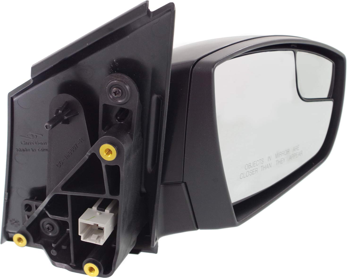 Kool Vue Passenger Side Power Non-Heated Mirror for Ford Escape 2013-2016 Without Signal Light, Blind Spot Light, Memory & Puddle Lamp Paintable