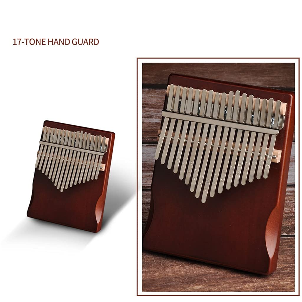 SDGH 17 Keys Musical Instrument Pine Wood Thumb Finger Piano with Tuning Tool Sticker for Beginner Kids (Color : Black)