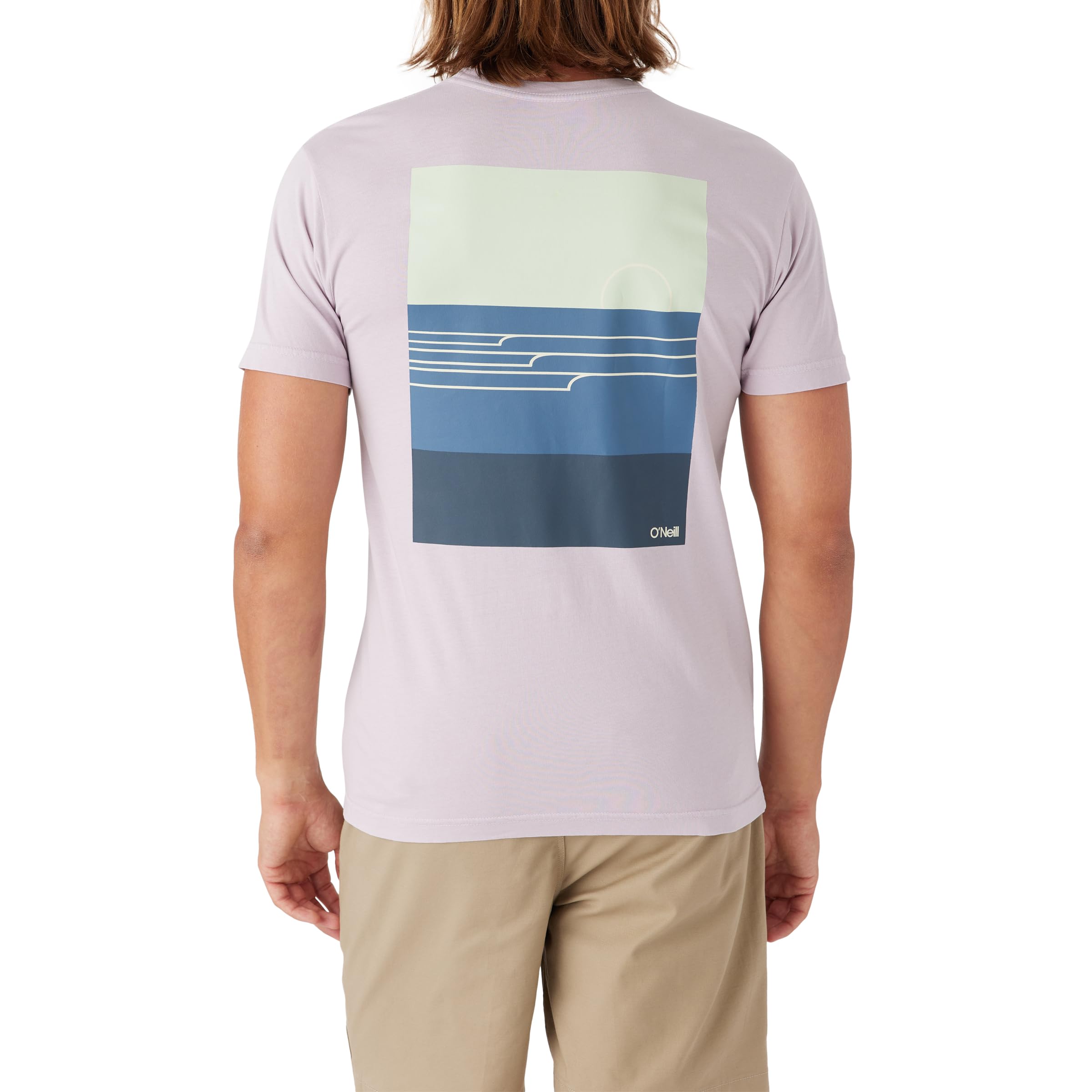 O'NEILL Mens Mythic Lines Graphic Short Sleeve T-Shirt, Off White, XL