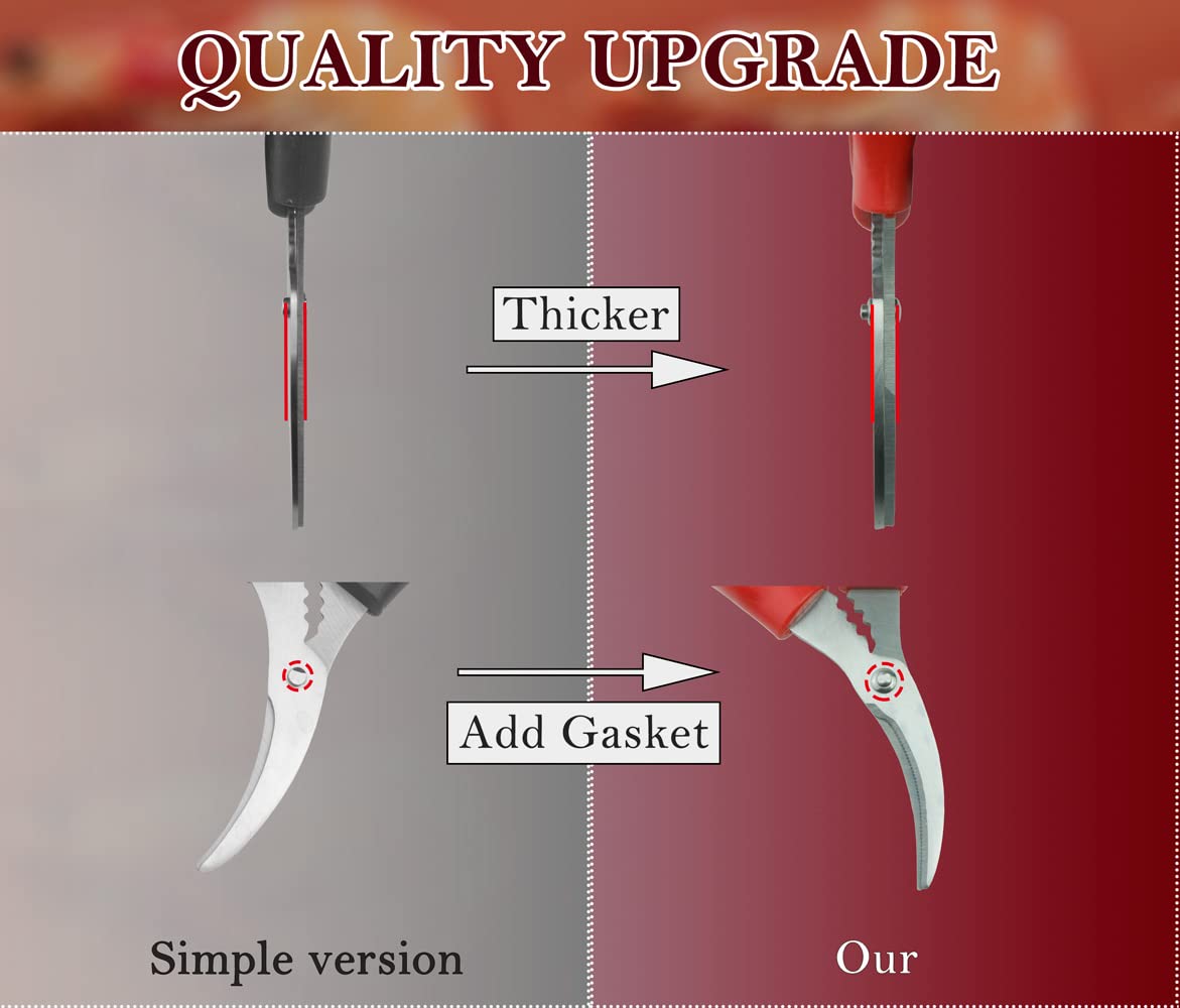 ROEDEER Kitchen Stainless Steel Seafood Scissors for Lobster,Shrimp,Crab,Crab Claw,King Crab Leg,Fish,Shellfish,Crawfish,6" And 7" 2PCS Shears