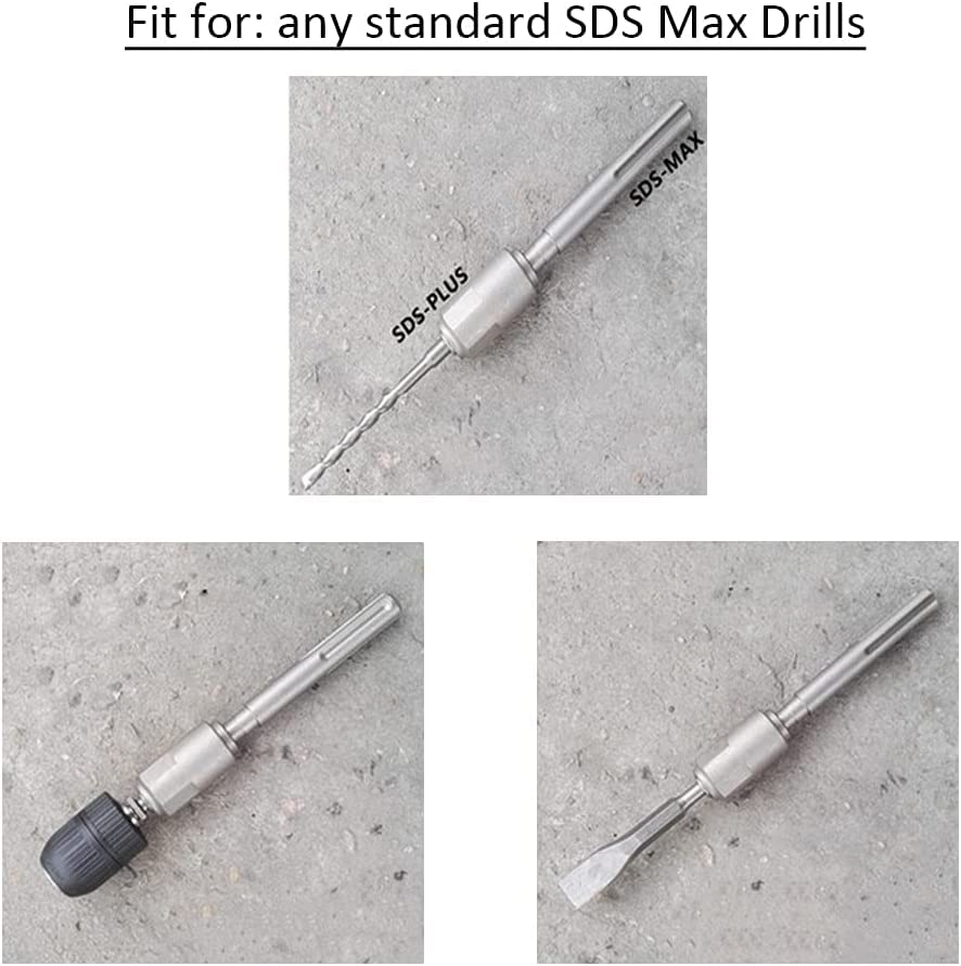 SDS Max to SDS Plus Chuck Drill Adaptor Converter Shank Quick Tool fit for All Standard SDS Max Drills