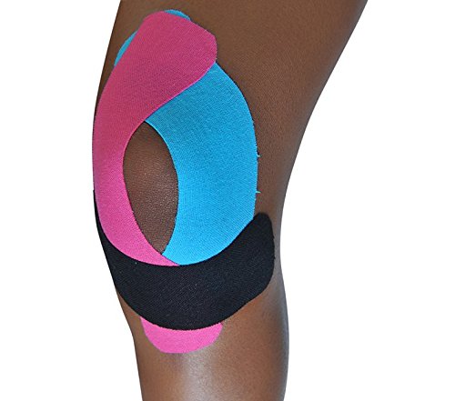 Kinesiology Tape Pro, Athletic Waterproof Muscle Support Adhesive Kinesio Sport Tape for Athletes 2 inches x 16.4 feet, 2 Rolls, Light Blue