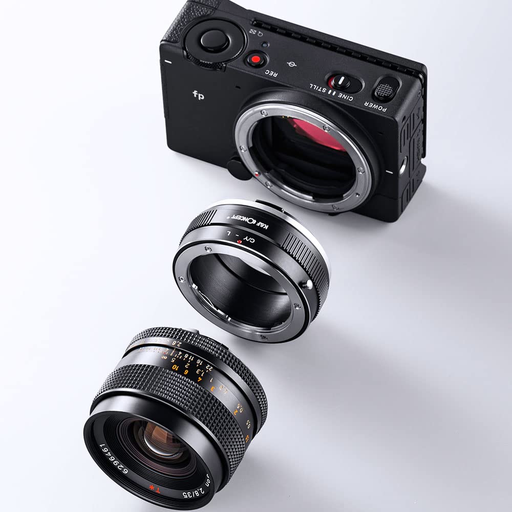 K&F Concept Lens Mount Adapter C/Y-L Manual Focus Compatible with Contax/Yashica (C/Y) Lens to L Mount Camera Body
