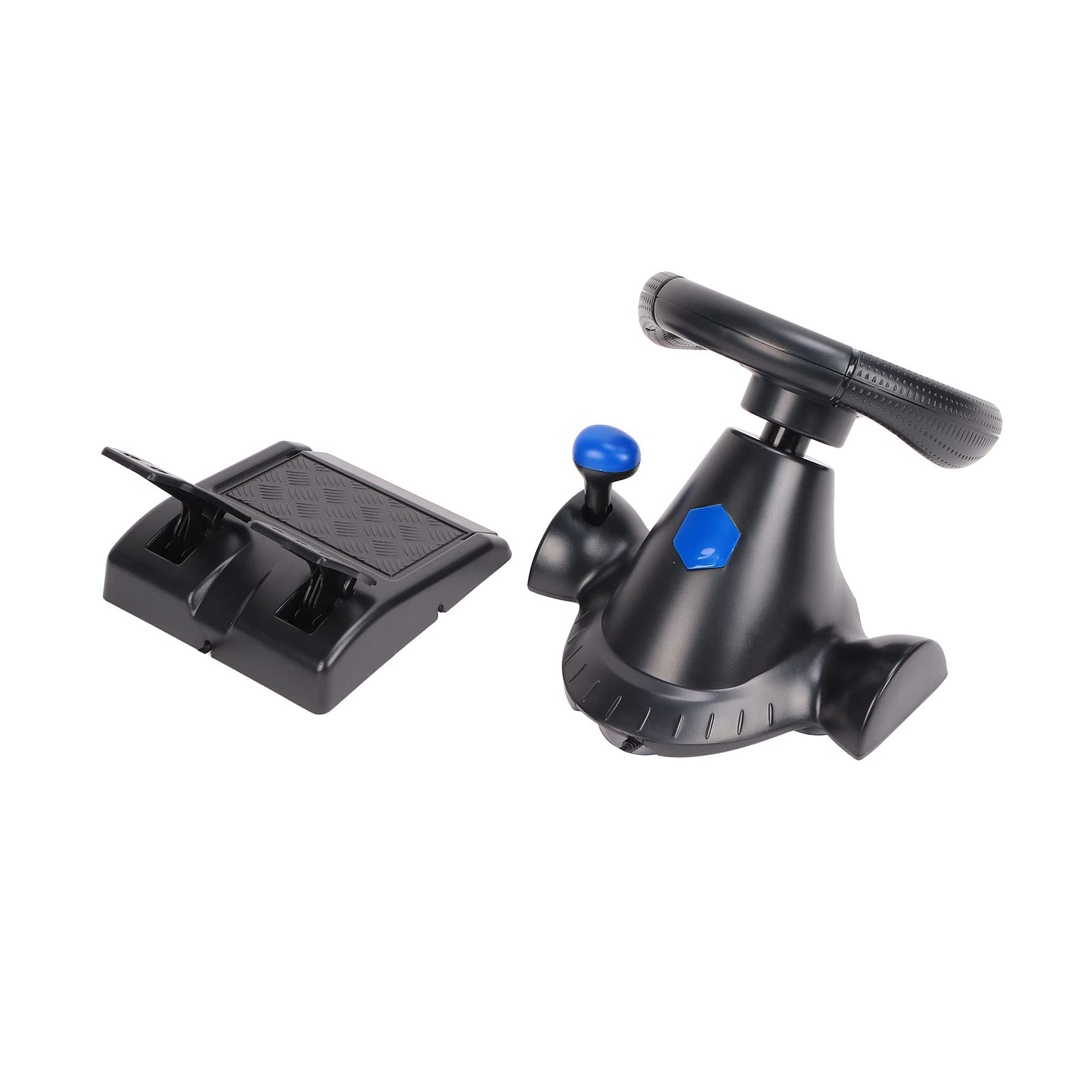 PC Steering Wheel, 180 Degree Rotation Programmable USB Racing Game Wheel, with Spring Pedal, for PS4, for PS3, for XBOX One, for XBOX 360, for Switch, PC