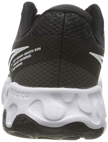 NIKE Women's Running Shoe, Black White Dk Smoke Grey, 6.5