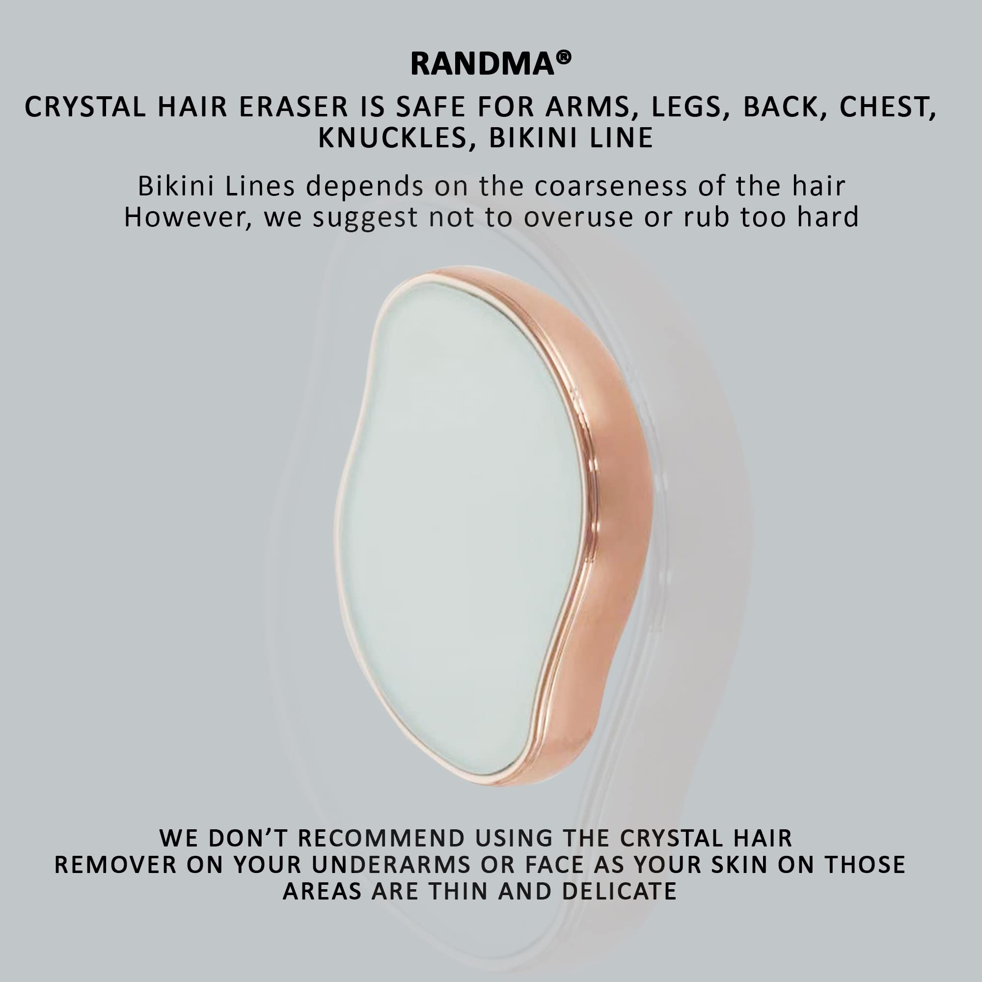 RANDMA Crystal Hair Eraser - Epilator Painless Magic Crystal Hair Remover For Women and Men