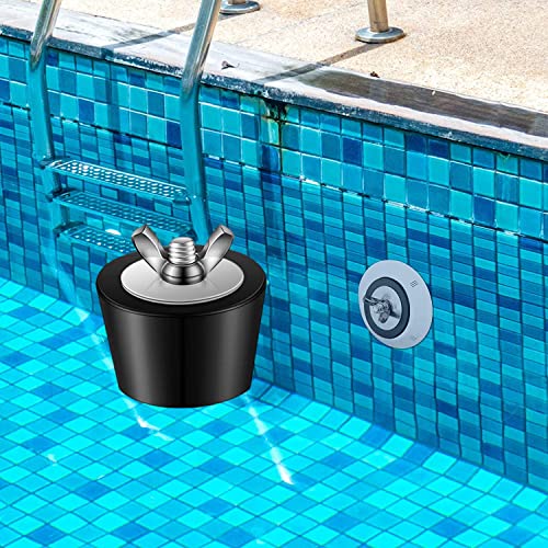 Pool chill Plug Rubber Stopper Plug 1.25 inch to 1.5 inch with Stainless Steel Screws, Stainless Steel Bolts, Heavy Duty Rubber